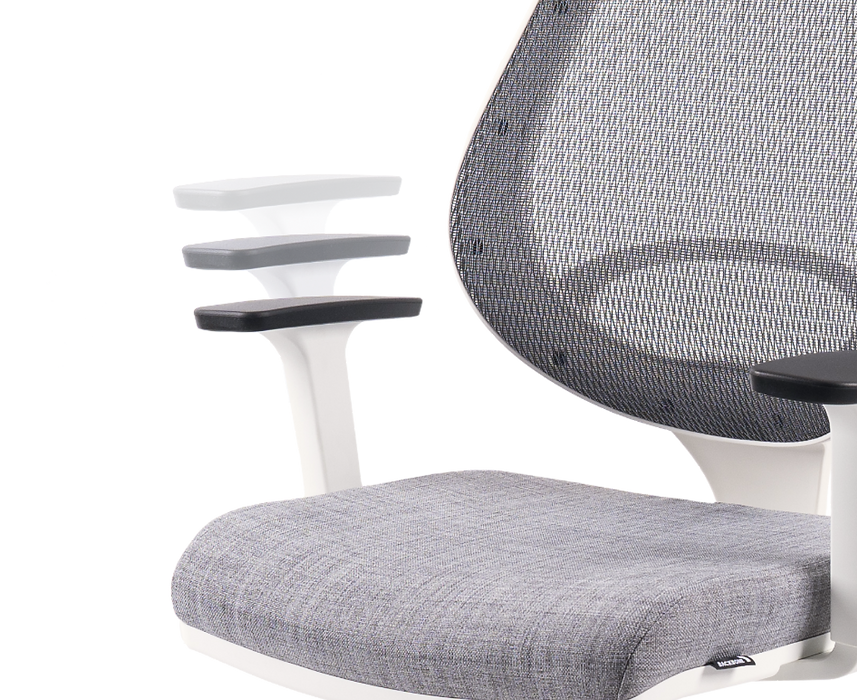 Kangaroo White 人體工學袋鼠椅｜透氣網布｜Backbone 椎座工學